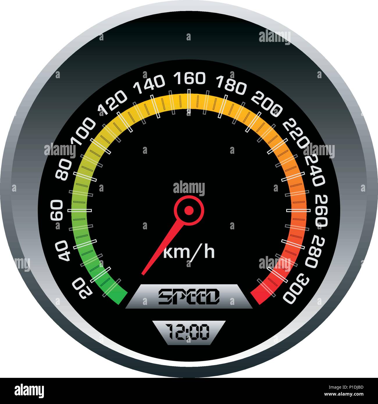 Cars speedometer on white background. Vector gauge design Stock Vector ...