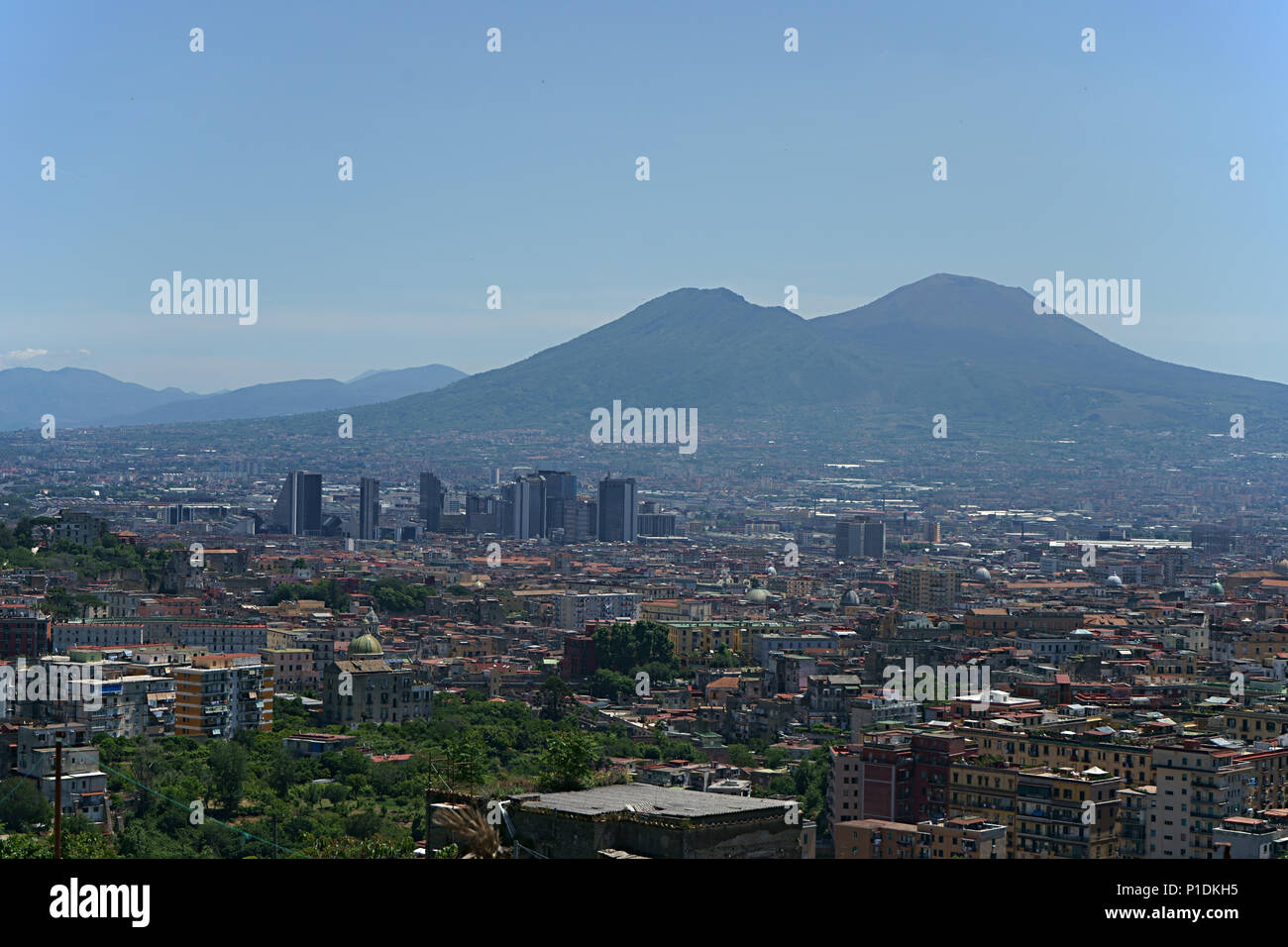 Cityscape of vesuvius and City of Naples, Italy Stock Photo - Alamy