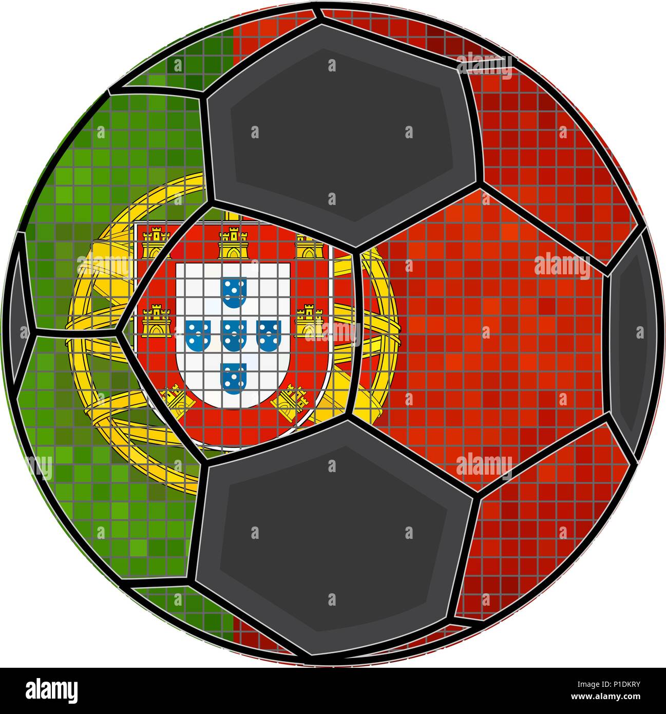 Portugal flag with soccer ball background - Illustration, Soccer ...