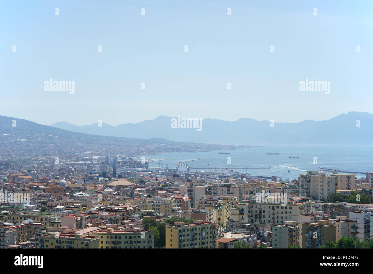 Cityscape of vesuvius and City of Naples, Italy Stock Photo - Alamy
