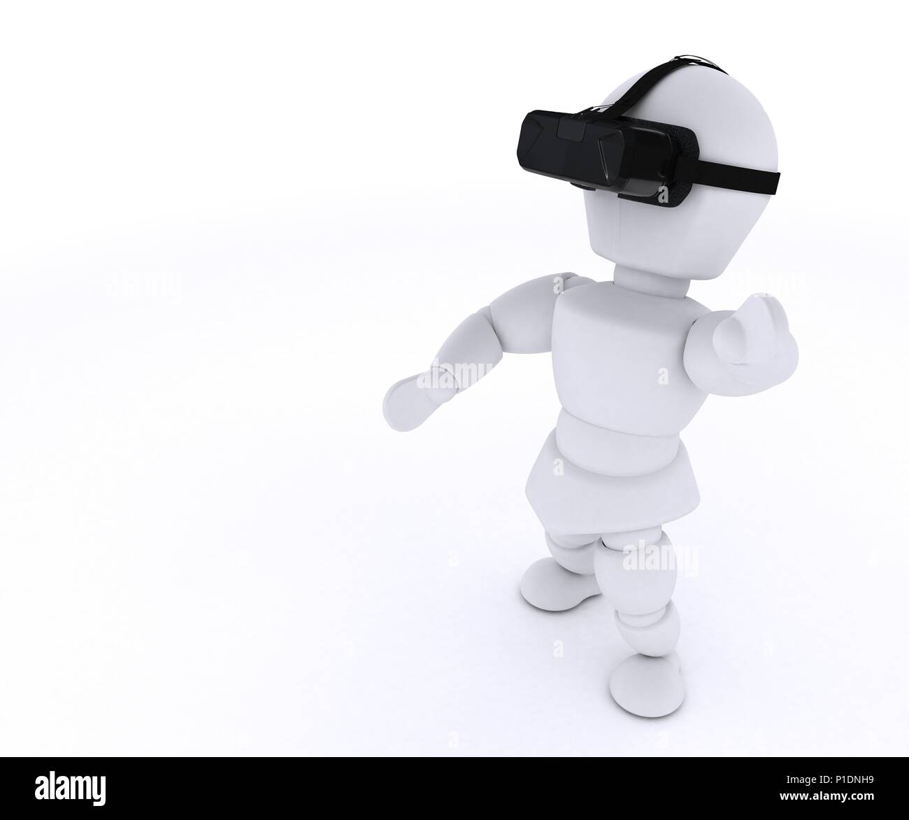 3D Render of Man with VR Headset Stock Photo - Alamy
