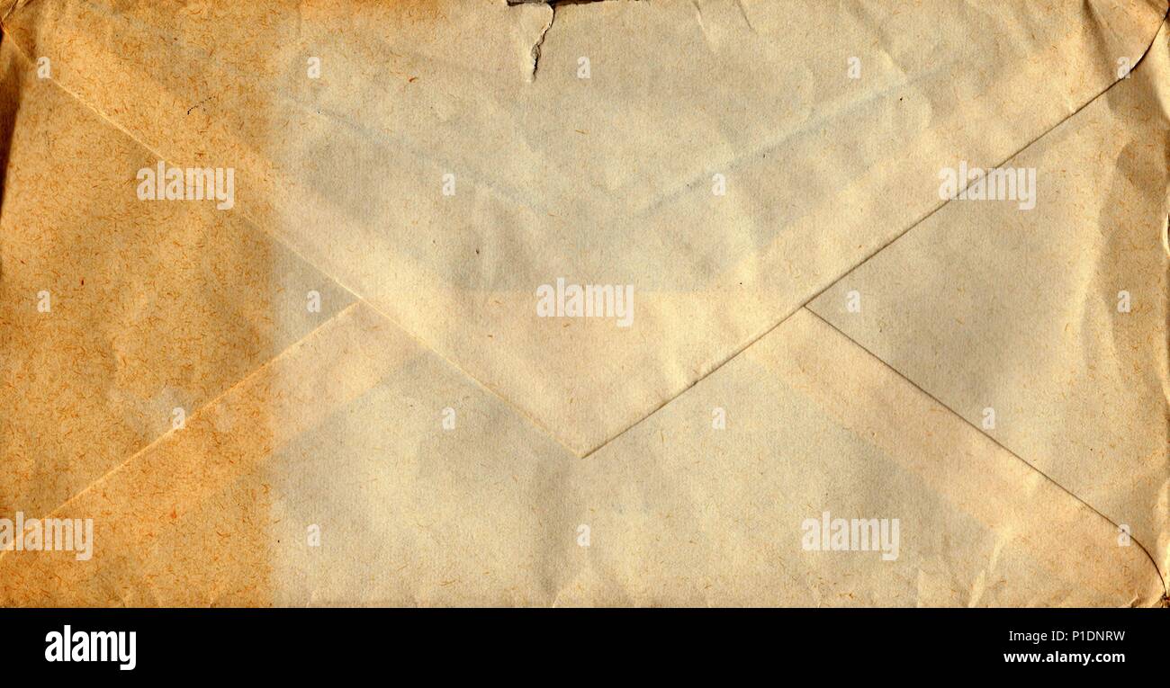 Back of an old used envelope. Rich stain and paper details. Can be used ...