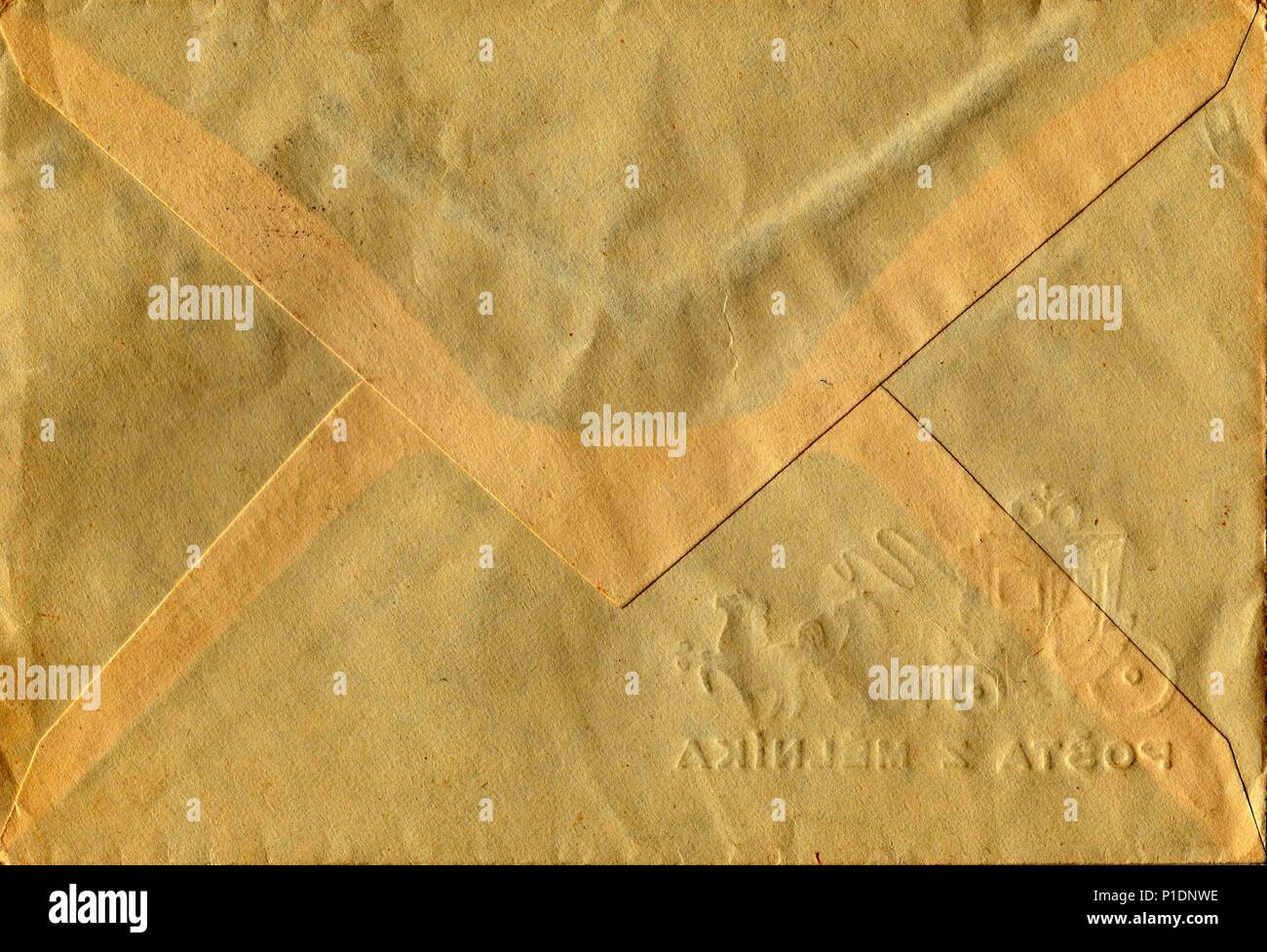 Back of an old used envelope. Rich stain and paper details. Can be used ...