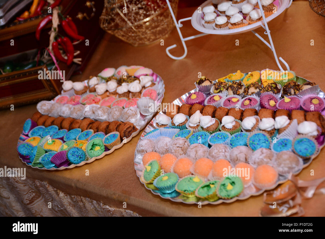 Sweet foods in a variety of colors for special design Sweet foods in a ...