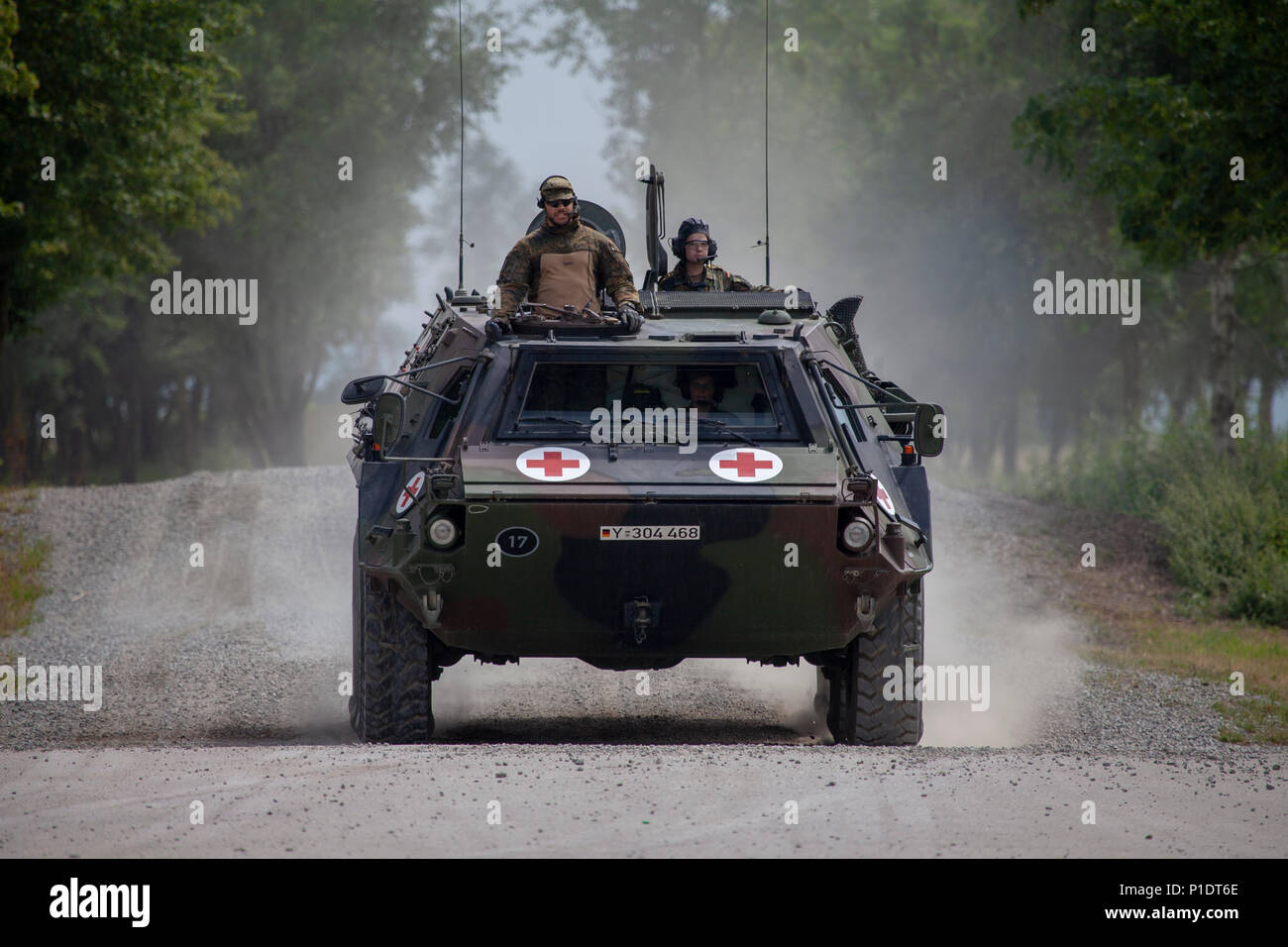 FELDKIRCHEN / GERMANY - JUNE 9, 2018: German armoured personnel carrier ...