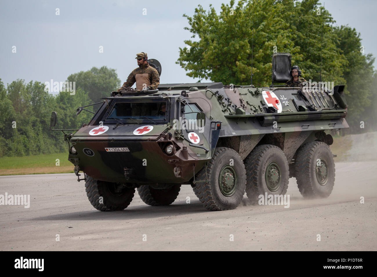 FELDKIRCHEN / GERMANY - JUNE 9, 2018: German armoured personnel carrier ...