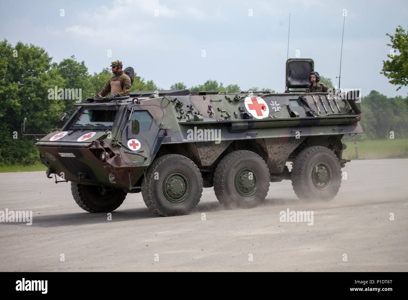 FELDKIRCHEN / GERMANY - JUNE 9, 2018: German armoured personnel carrier ...