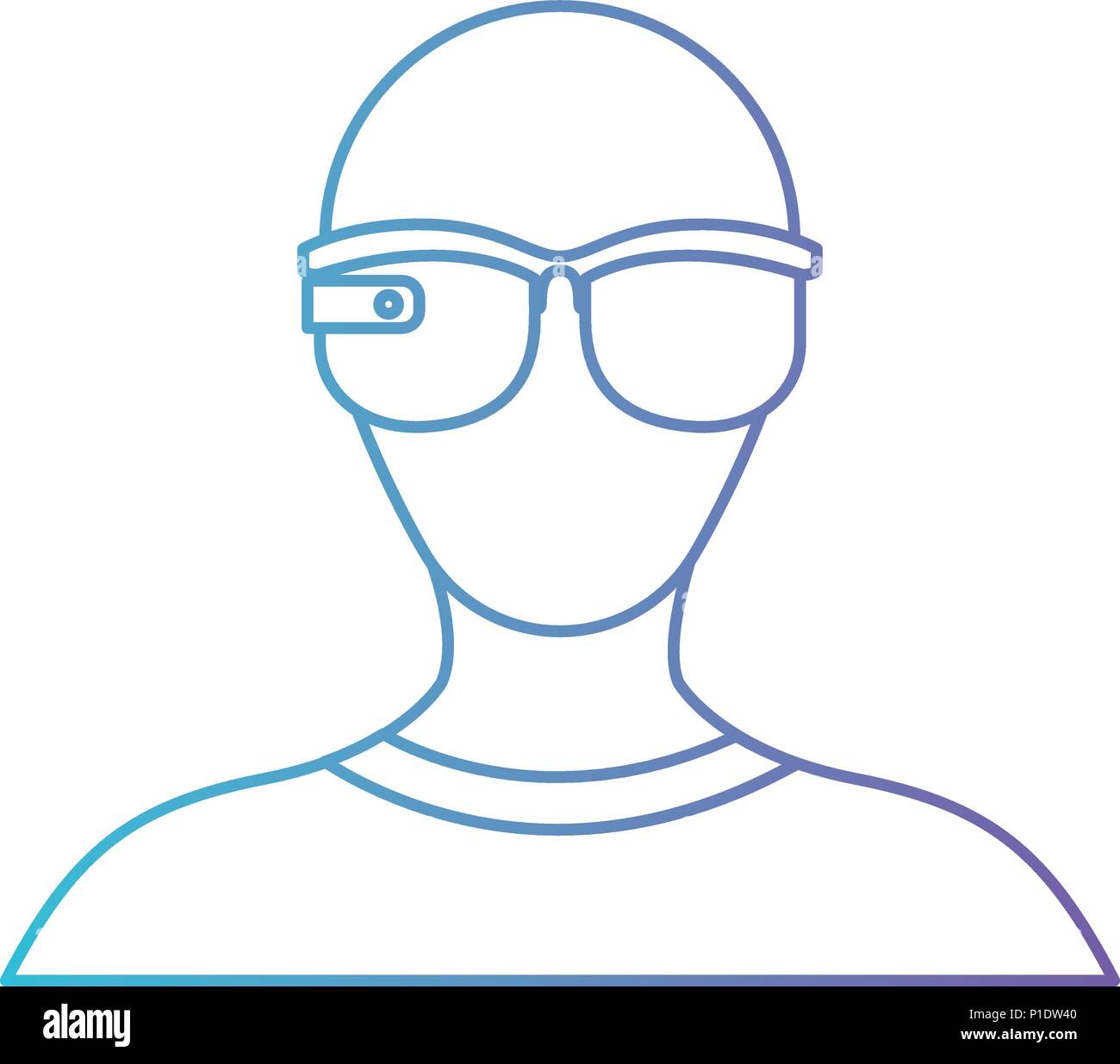 Google glasses view Stock Vector Images - Alamy