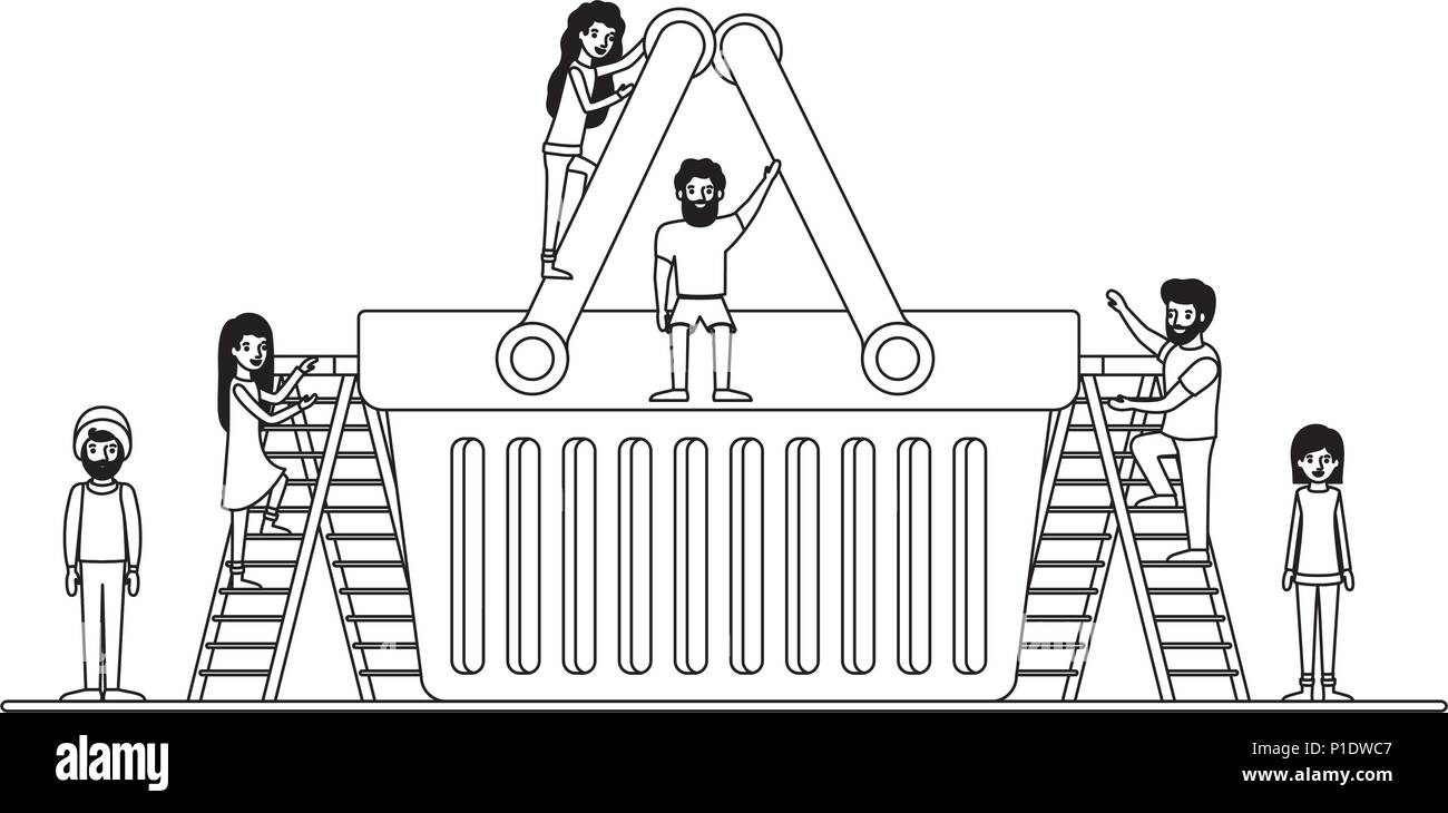 Man and woman at work in shop Black and White Stock Photos & Images - Alamy