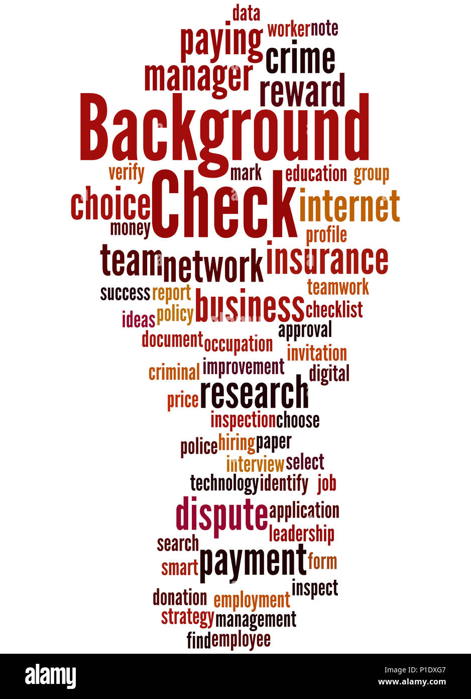 Background check, word cloud concept on white background Stock Photo ...