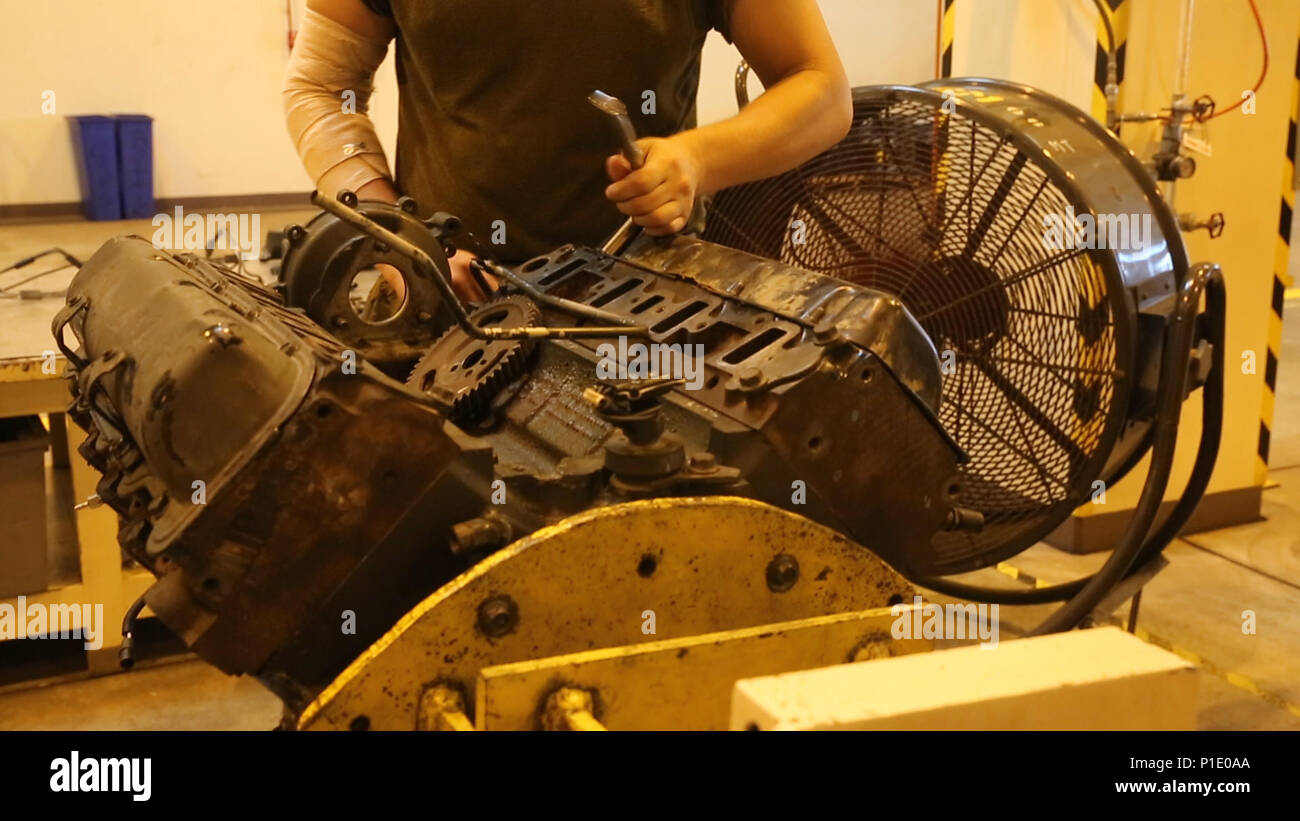 A U.S. Marine with 3rd Maintenance Battalion, 3rd Marine Logistics ...