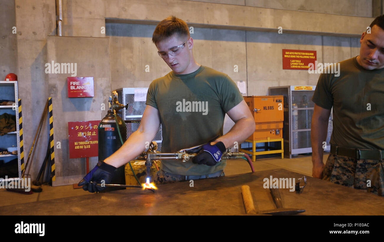 U.S. Marine Corps Lance Cpl. Trevor Watson, with 3rd Maintenance ...