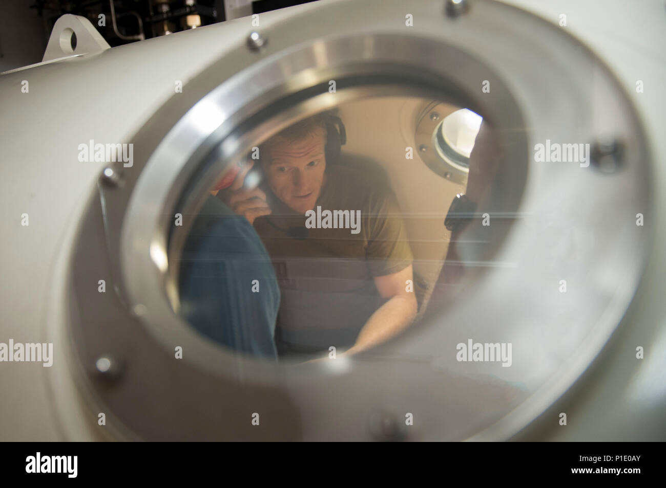 Standard navy double lock recompression chamber system hi-res stock ...