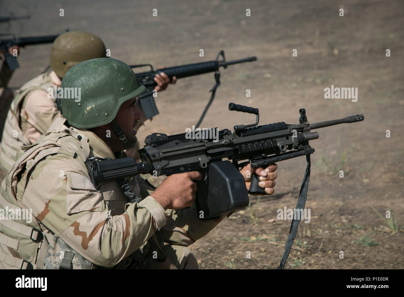 Peshmerga soldiers practice providing security during the Modern ...