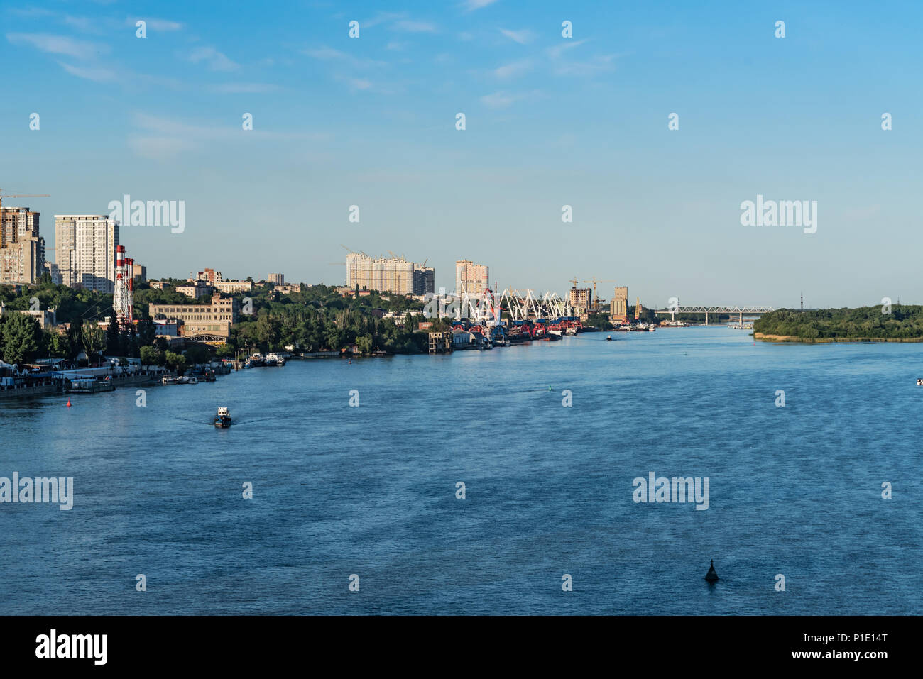 Rostov on don bridge on river don hi-res stock photography and images ...