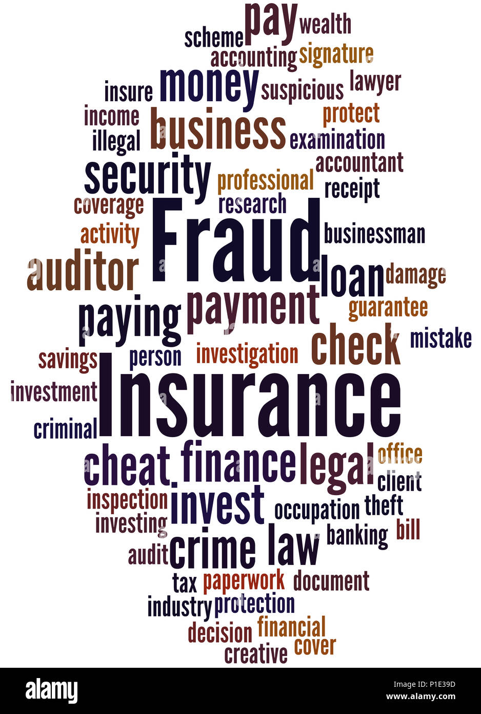 Insurance fraud, word cloud concept on white background Stock Photo - Alamy