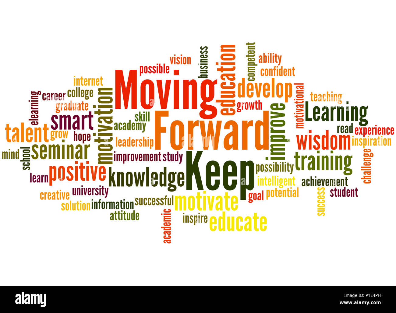Keep Moving Forward, word cloud concept on white background Stock Photo ...