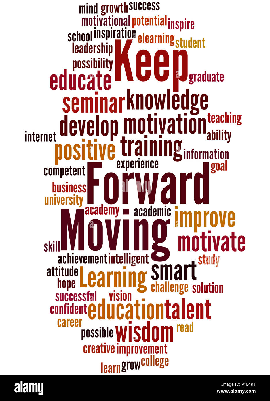 Keep Moving Forward, word cloud concept on white background Stock Photo ...