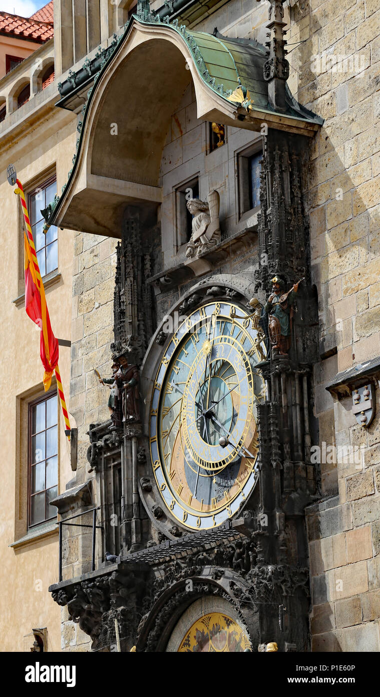 Prague in the Czech Republic Ancient astronomical clock one of the ...