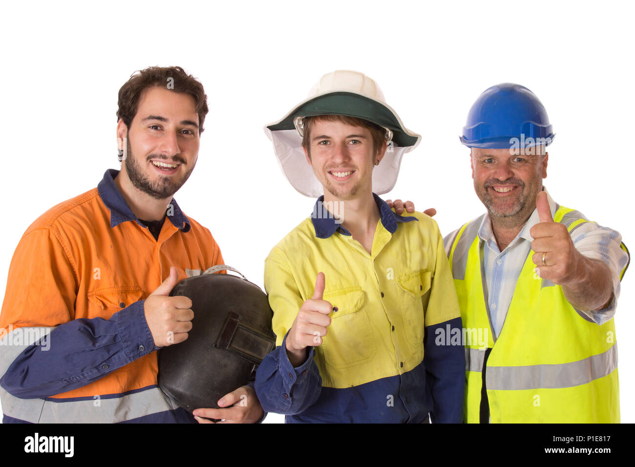 Construction giving thumbs up hi-res stock photography and images - Alamy