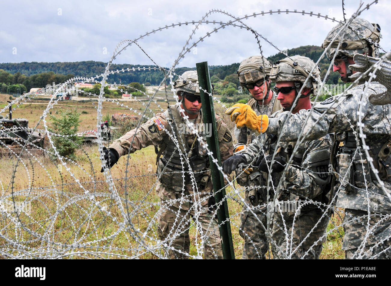 U.S. Army Reserve combat engineer Soldiers attached to the 402nd ...