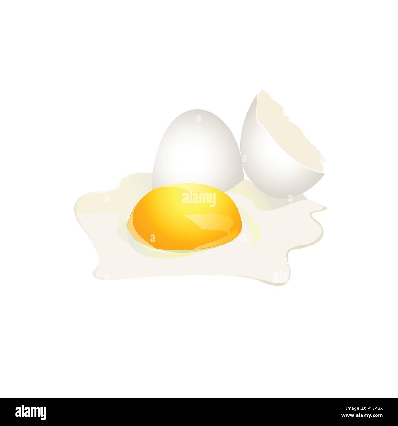 Chicken eat egg Stock Vector Images - Alamy