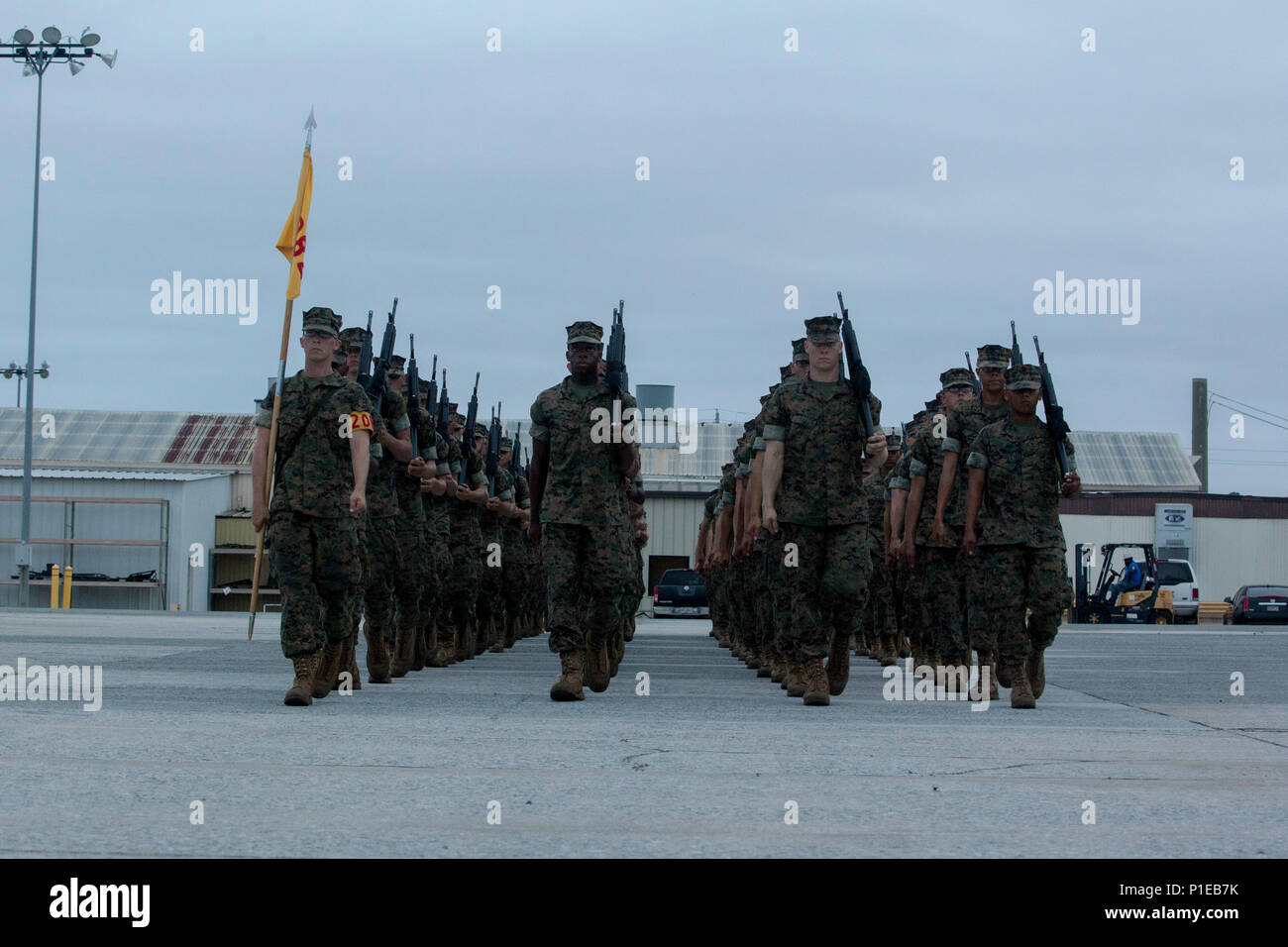 U.S. Marine Recruits with Platoon 2082, H. Co., 2nd Battalion, Recruit ...
