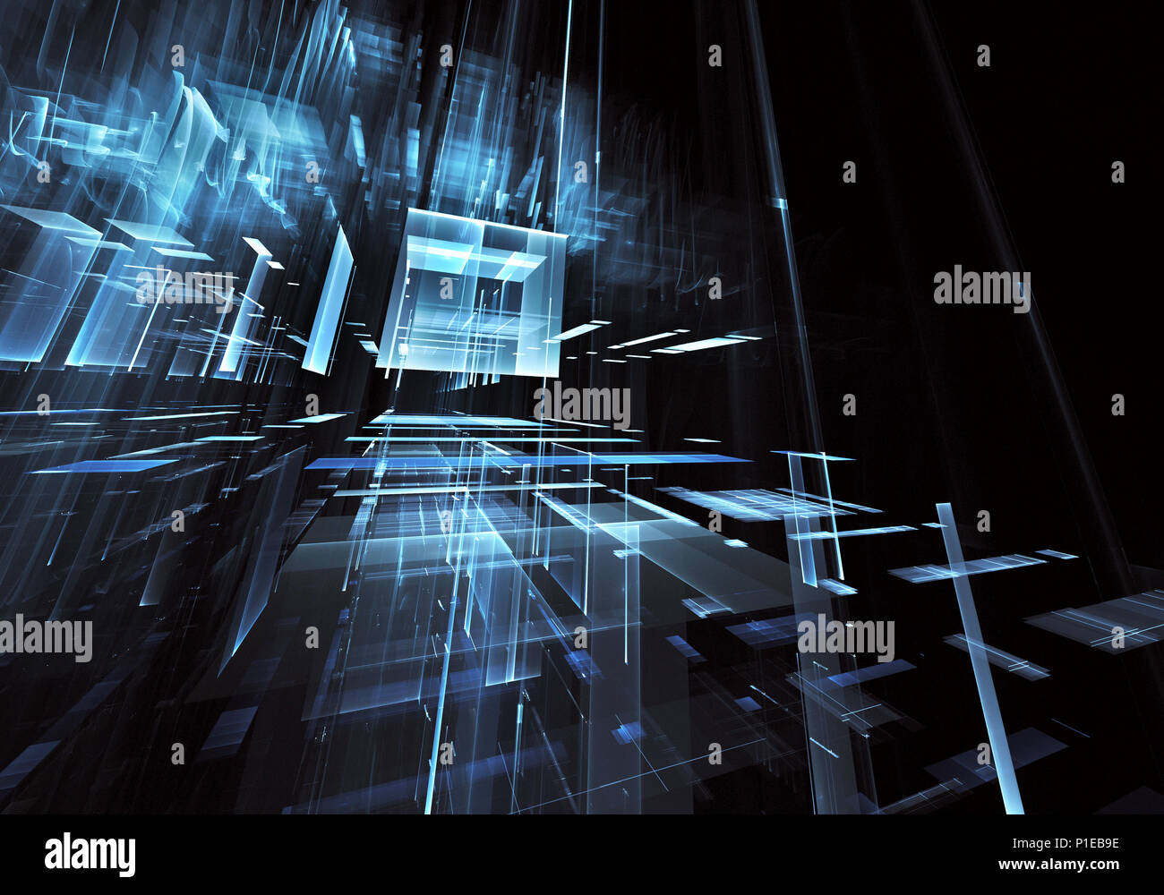 Abstract future technology background - computer-generated 3D image ...