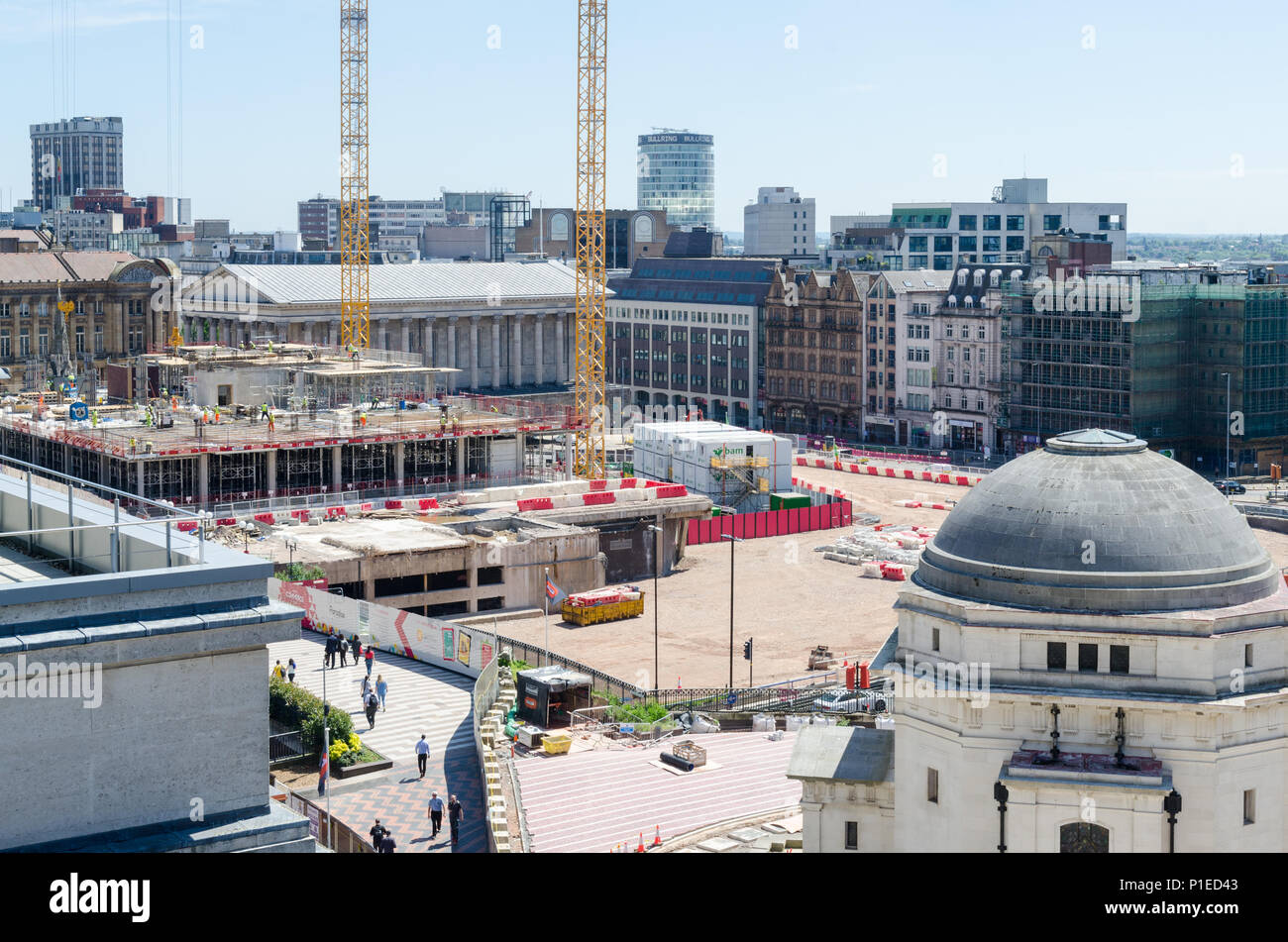 Major development construction work around Centenary Square on Broad ...