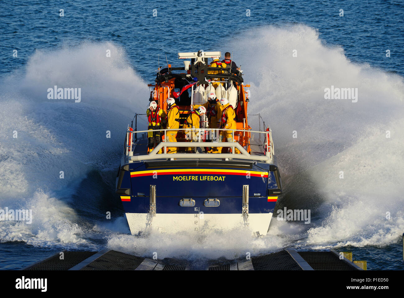 Moelfre Lifeboat Kiwi, Launch Stock Photo - Alamy