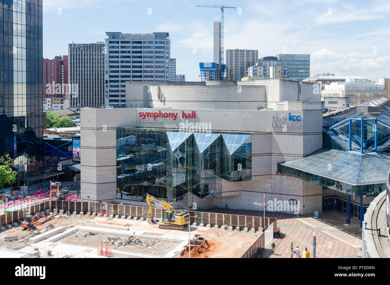 Major development construction work around Centenary Square on Broad ...