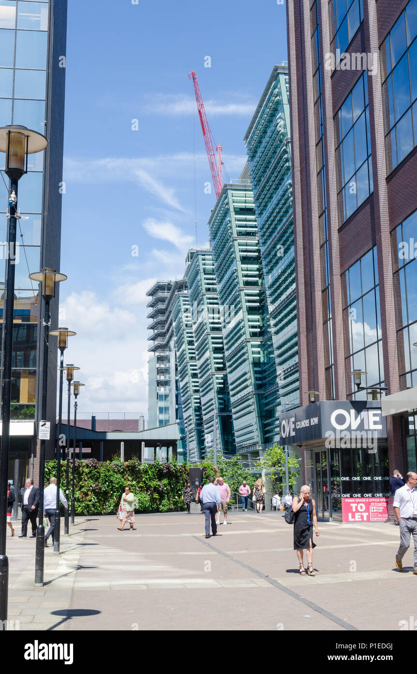 Modern office blocks at One Snowhill near Colmore Row and Snow Hill ...