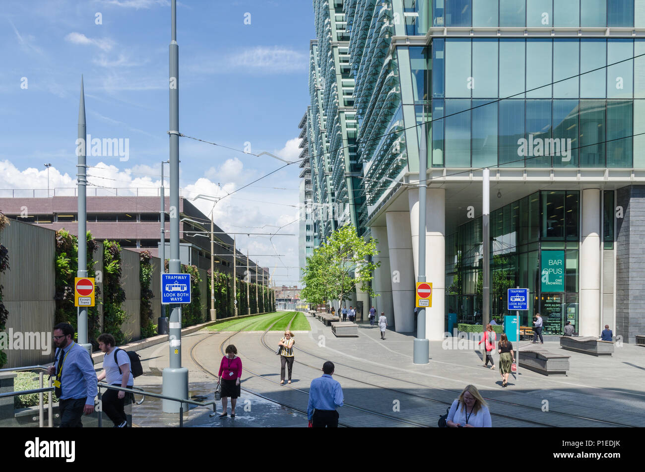 Modern office blocks at One Snowhill near Colmore Row and Snow Hill ...