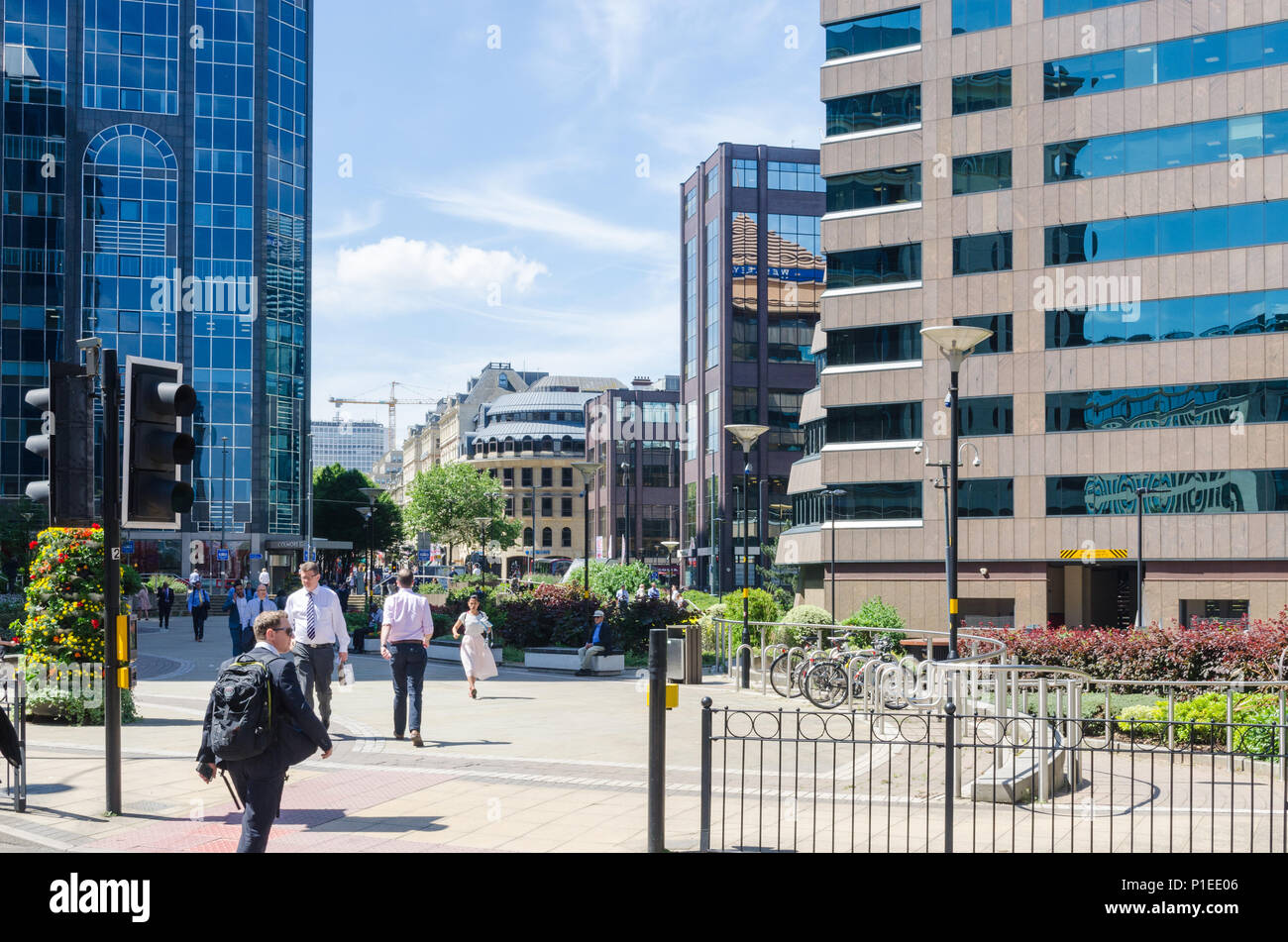 Offices in Colmore Circus Queensway in Birmingham business district ...