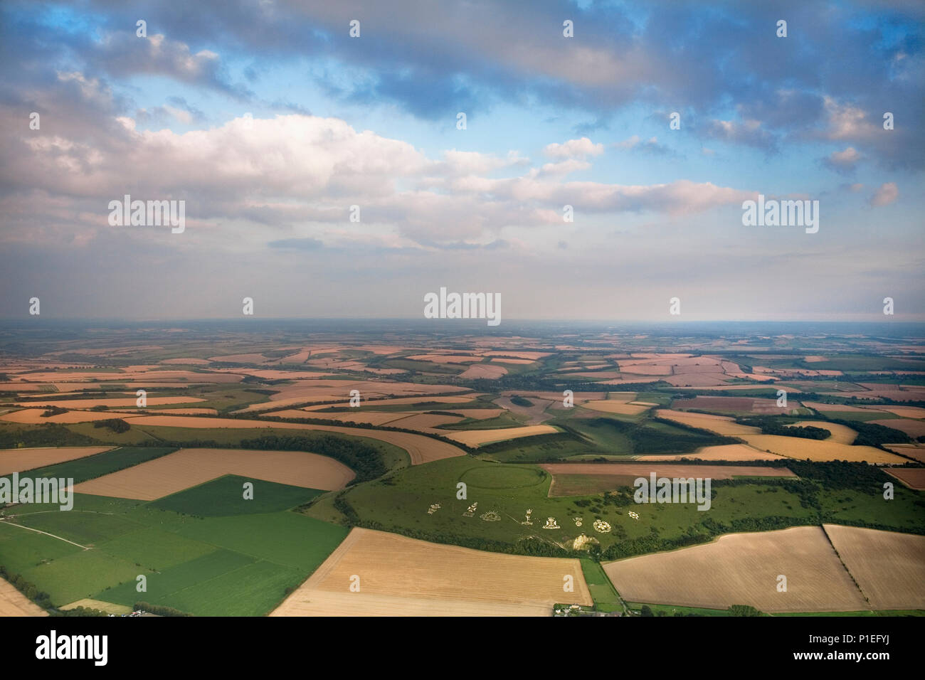 The Fovant Badges and Chiselbury Iron Age Fort, Wiltshire, England, UK ...