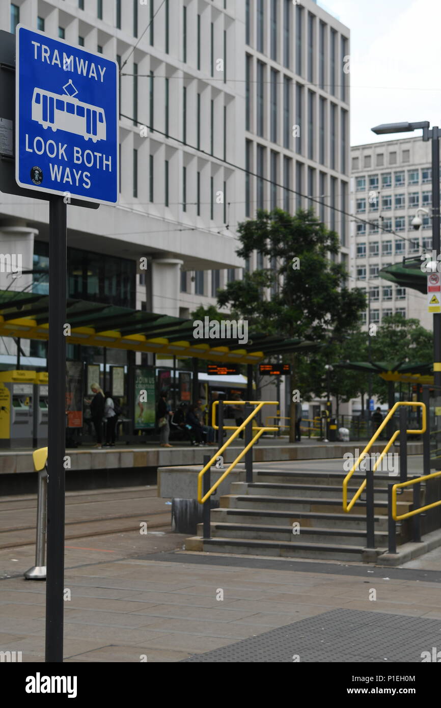 Manchester tramway system hi-res stock photography and images - Alamy