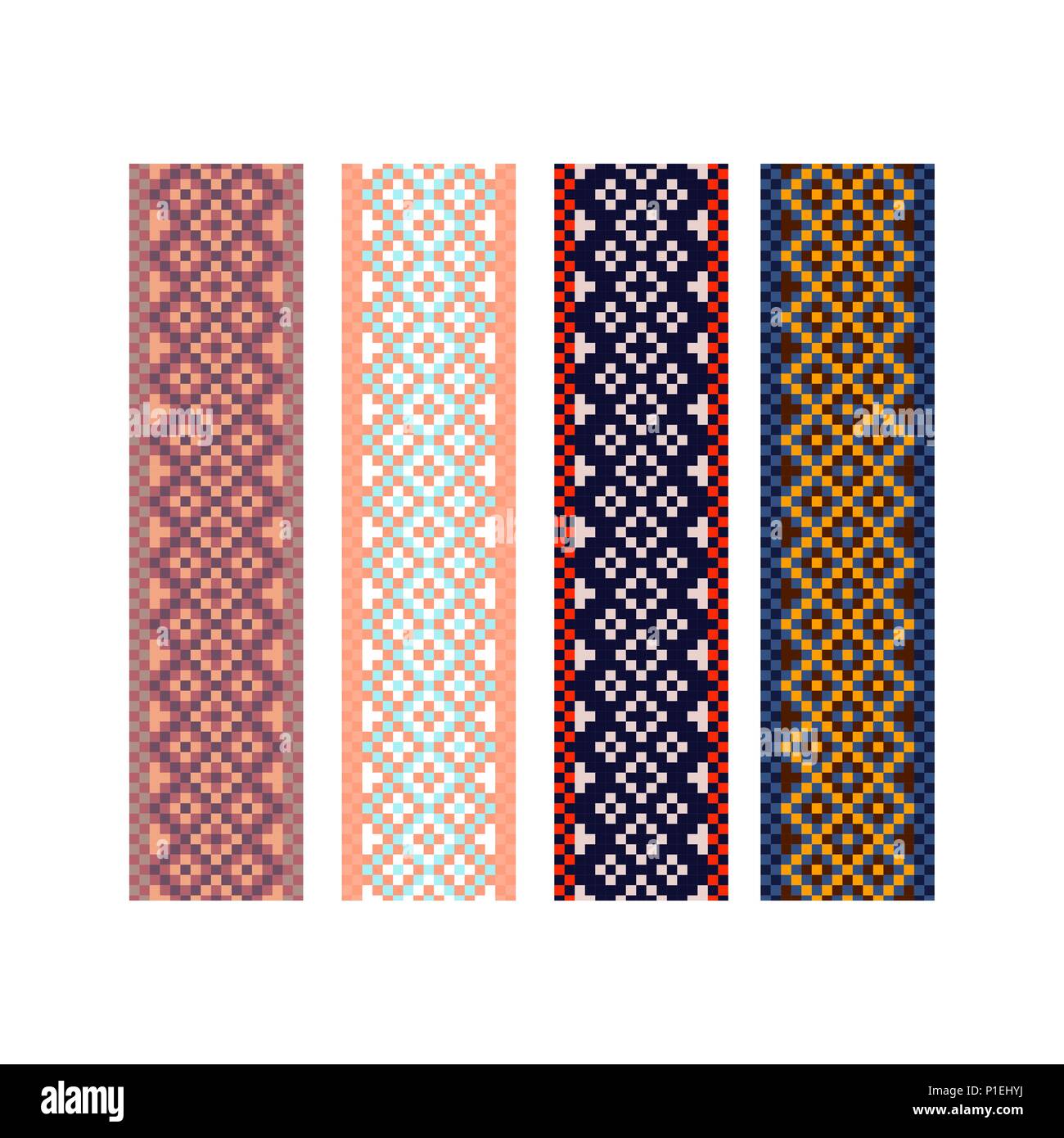 Beadwork border pattern design stripes Stock Vector Image & Art - Alamy