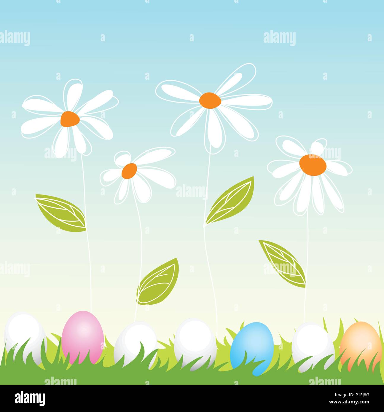 Tulip flowers easter eggs Stock Vector Images - Alamy
