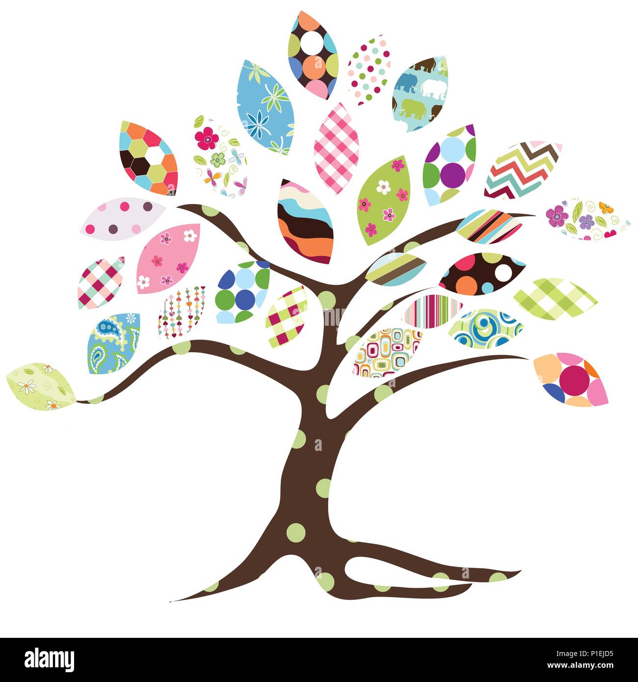 Cotton tree Stock Vector Images - Alamy