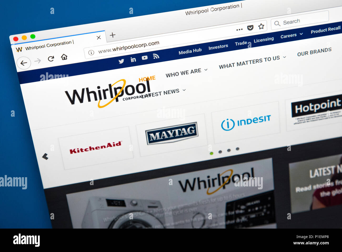 Whirlpool Logo Stock Photos & Whirlpool Logo Stock Images - Alamy