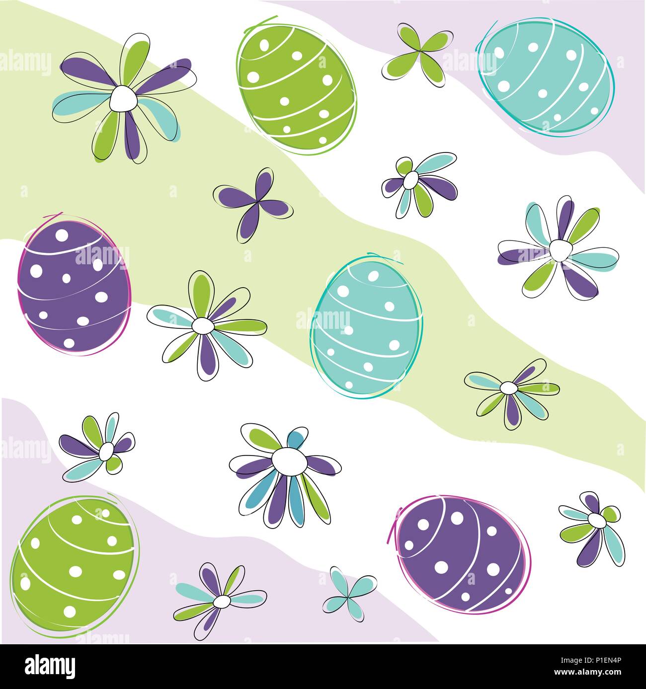Tulips easter eggs Stock Vector Images - Alamy