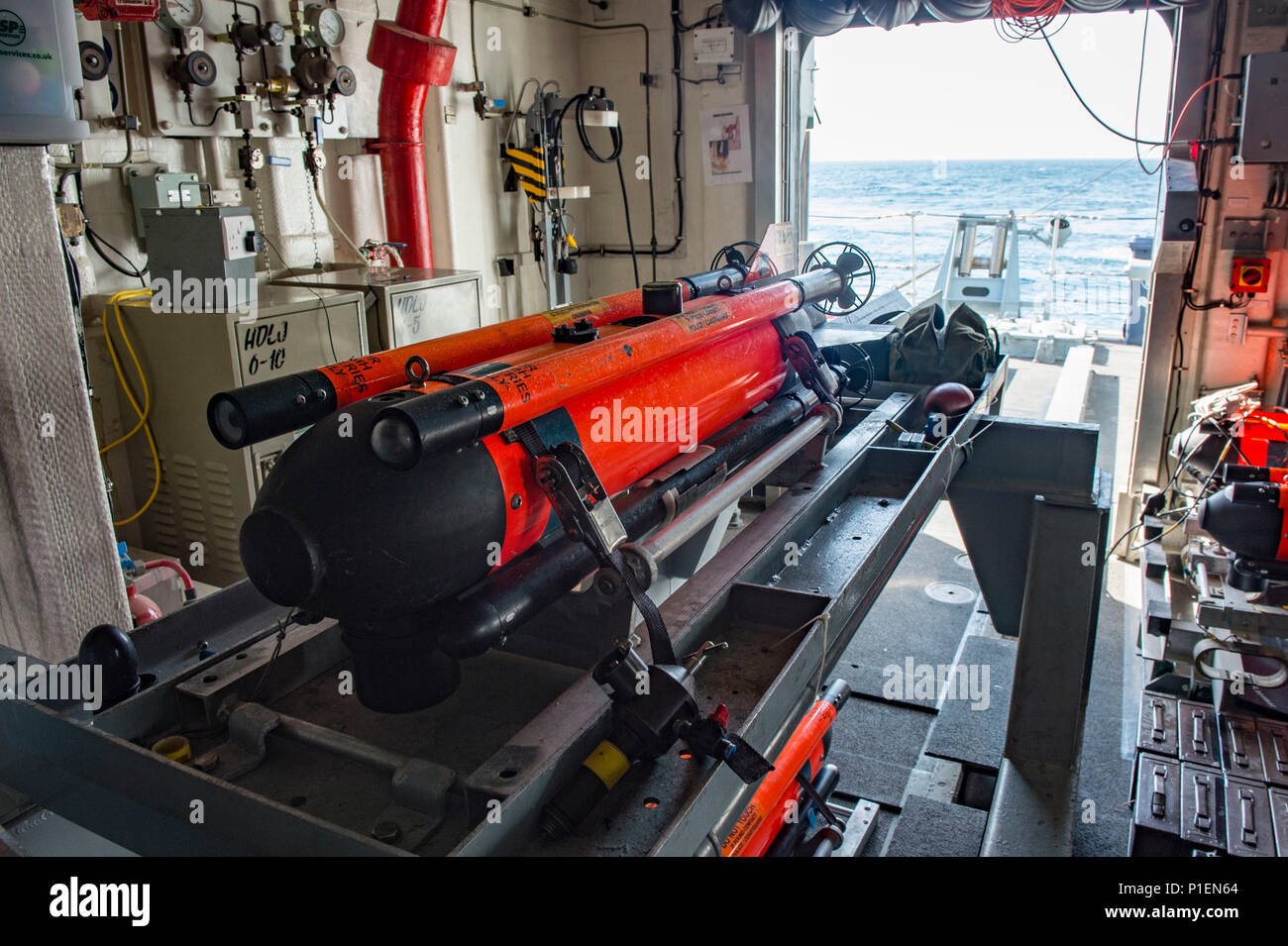 161014-N-QA919-0150 A Seafox Underwater Unmanned Vehicle,one of the ...