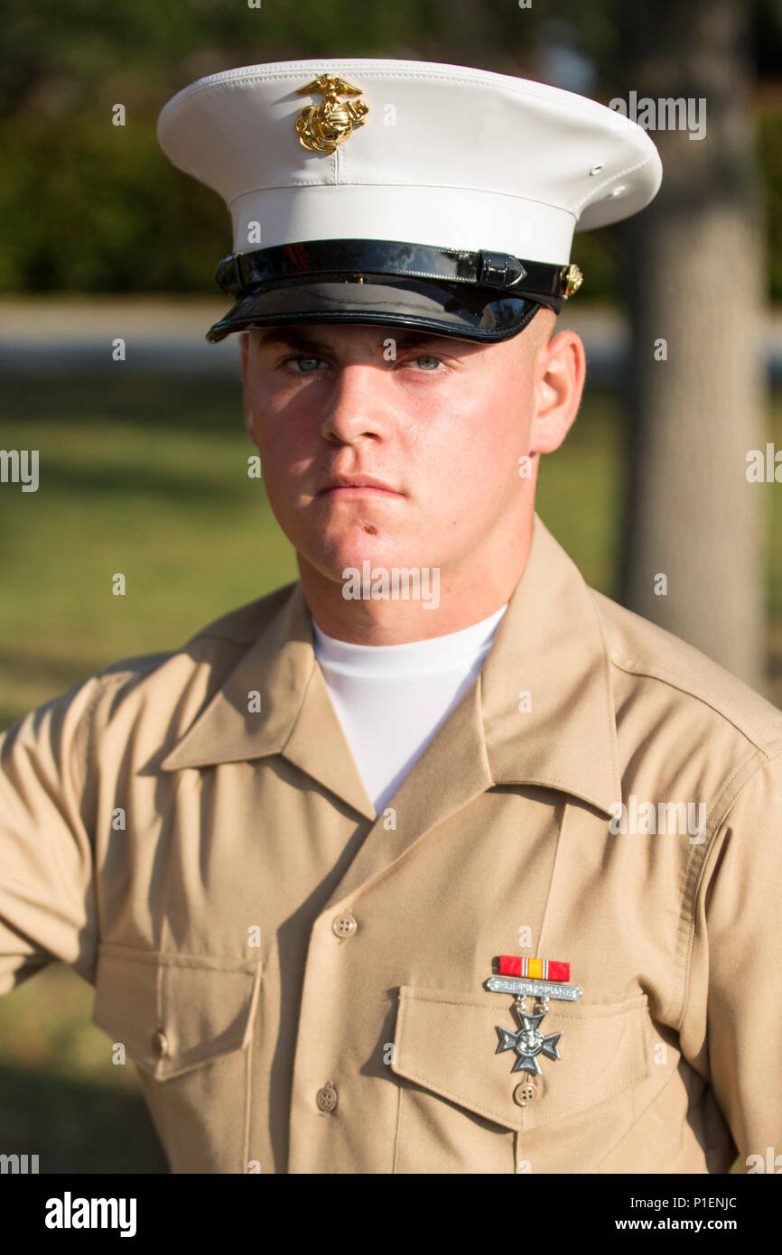 Pfc. Brent A. Murphy, honor graduate for Platoon 3085, Lima Company ...
