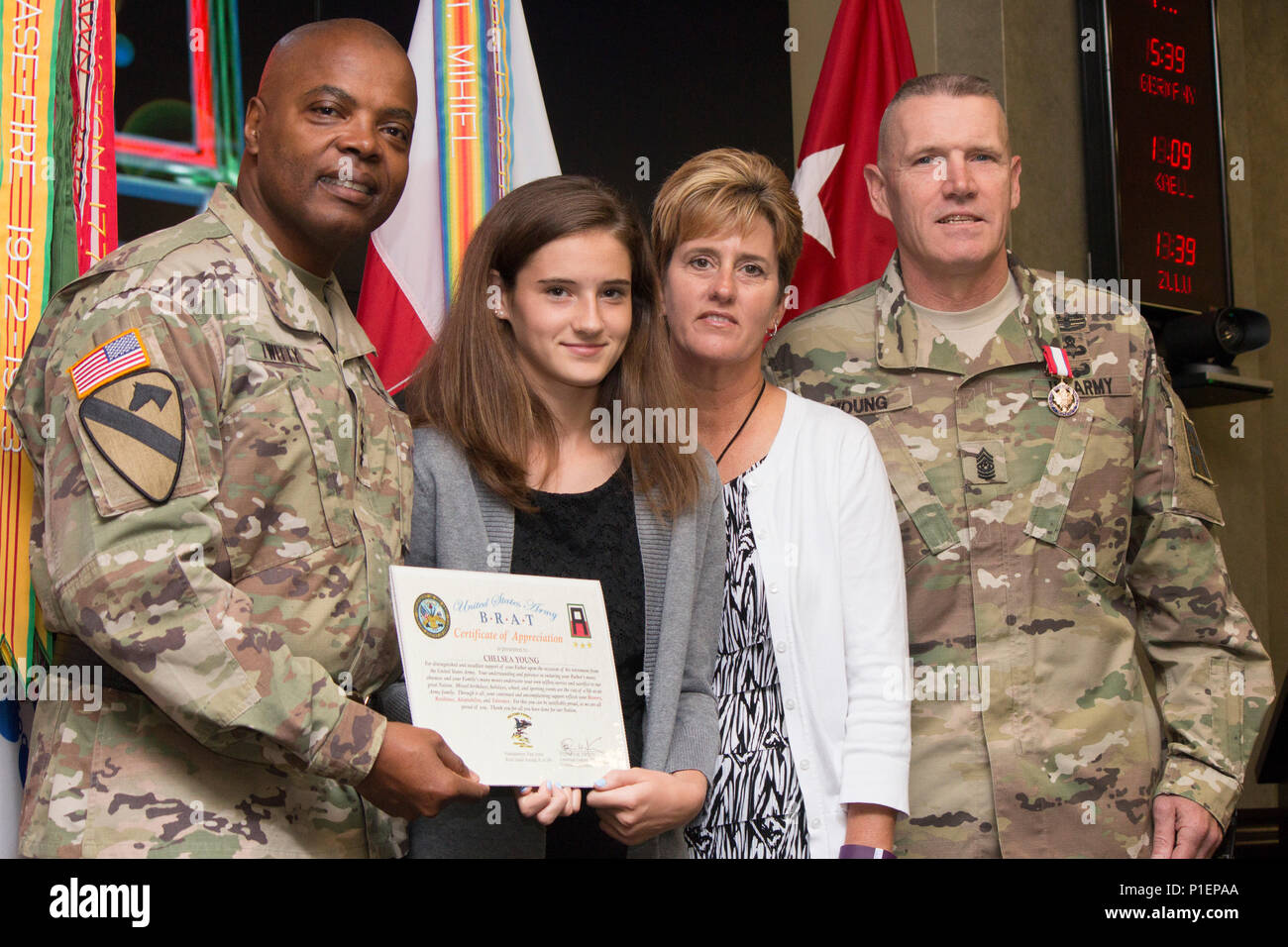 Lt. Gen. Stephen M. Twitty, commander of First Army, presents a ...