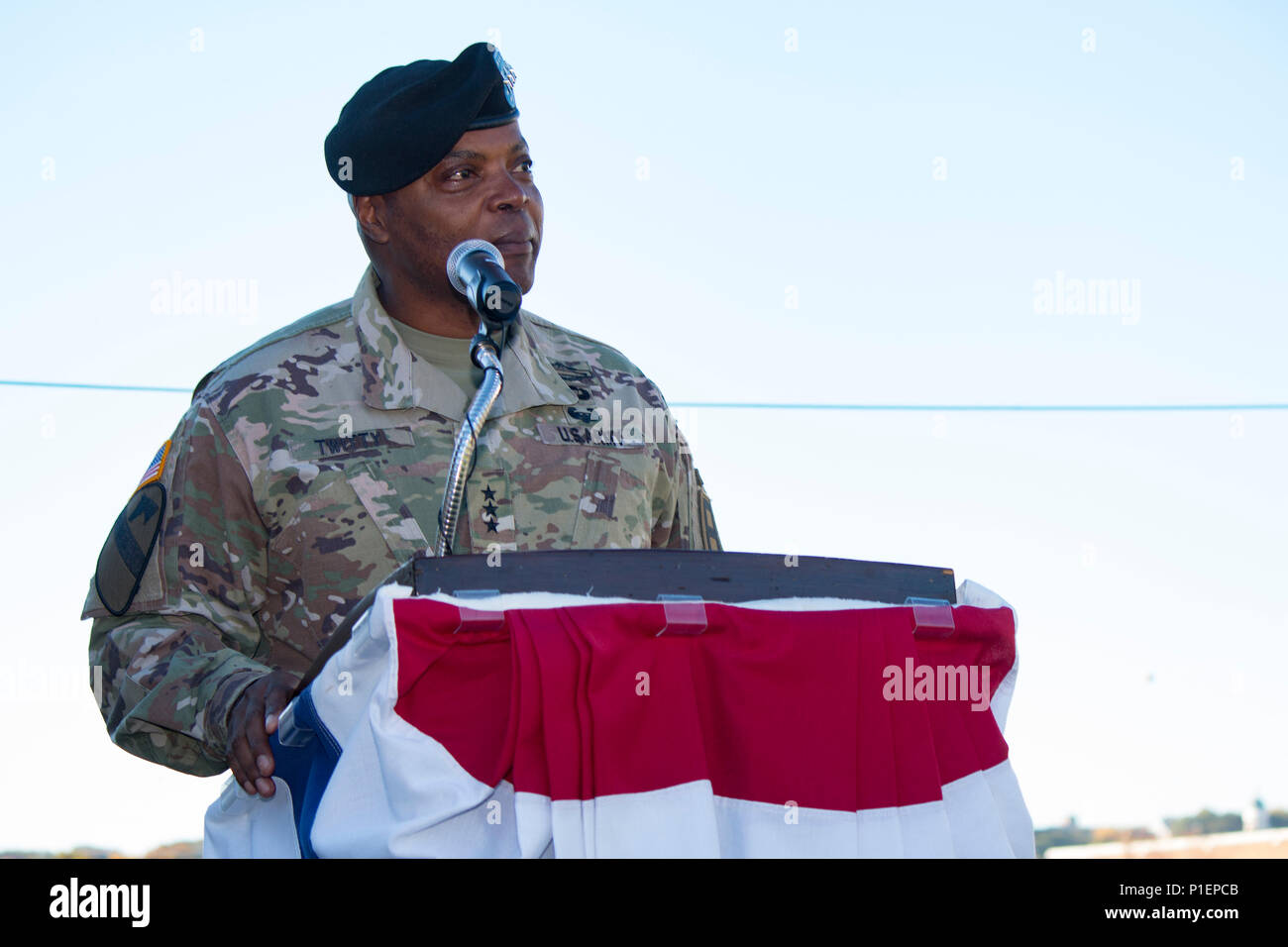 Lt. Gen. Stephen M. Twitty, commander of First Army, addresses the ...