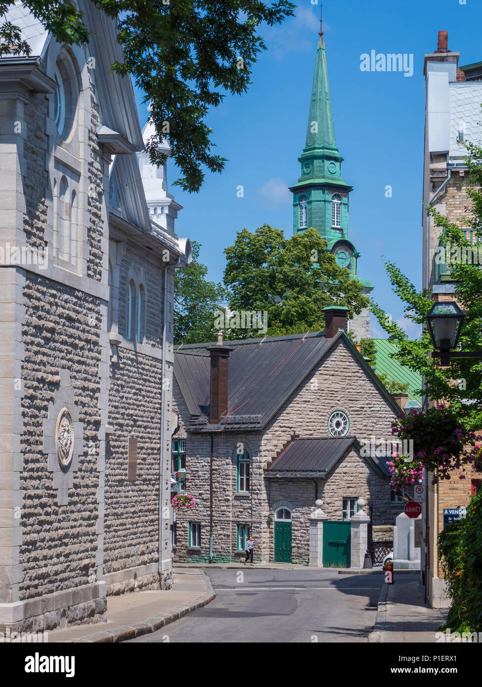 Quebec church old city hi-res stock photography and images - Alamy