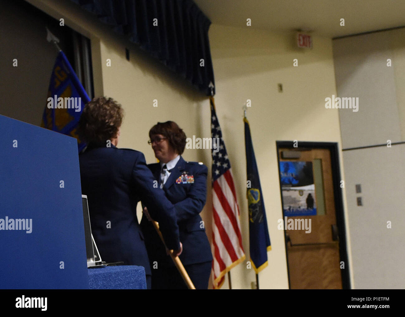 During an assumption of command ceremony here Oct. 22, Lt. Col. Susan ...