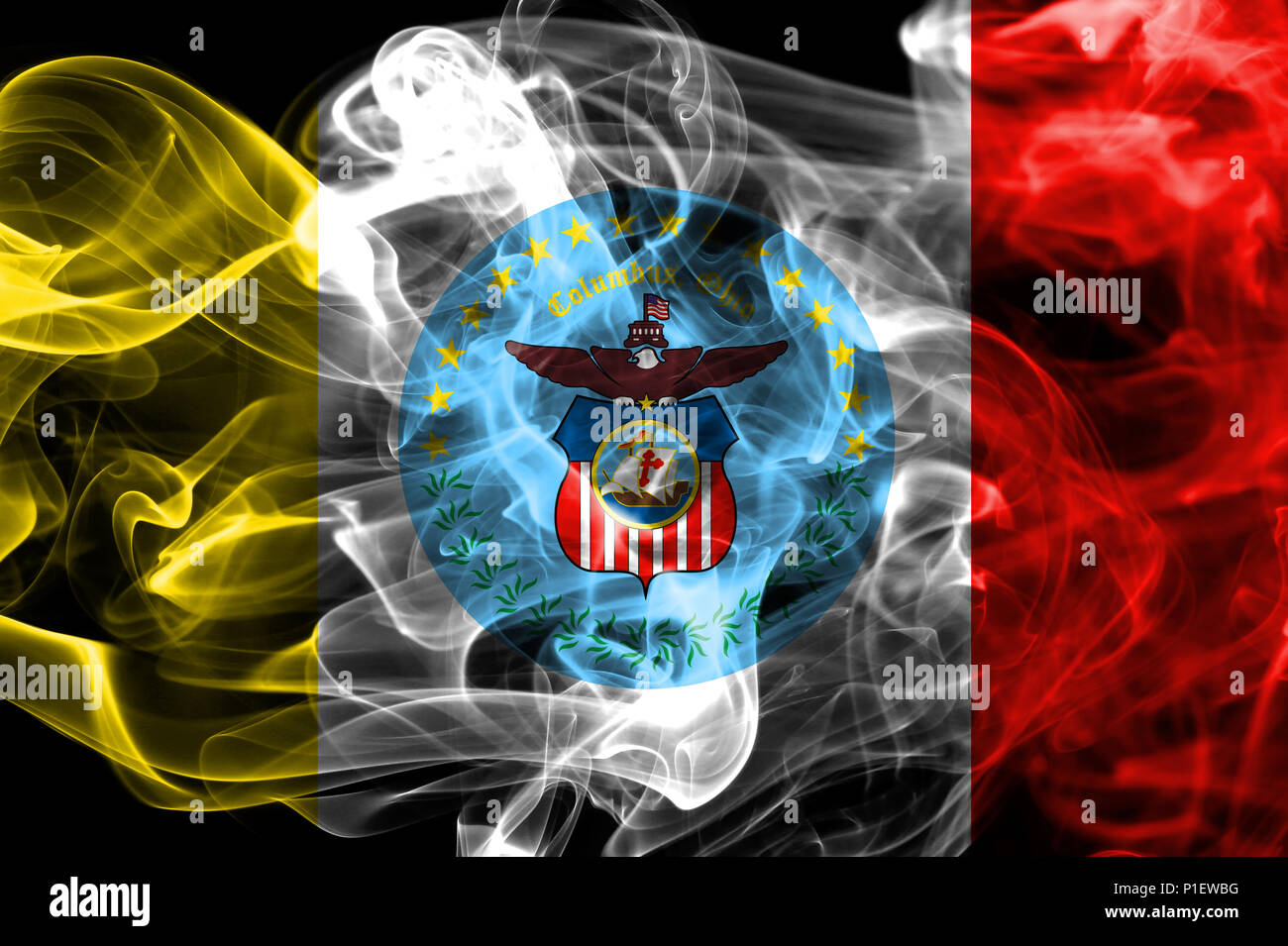Ohio state smoke flag hi-res stock photography and images - Alamy