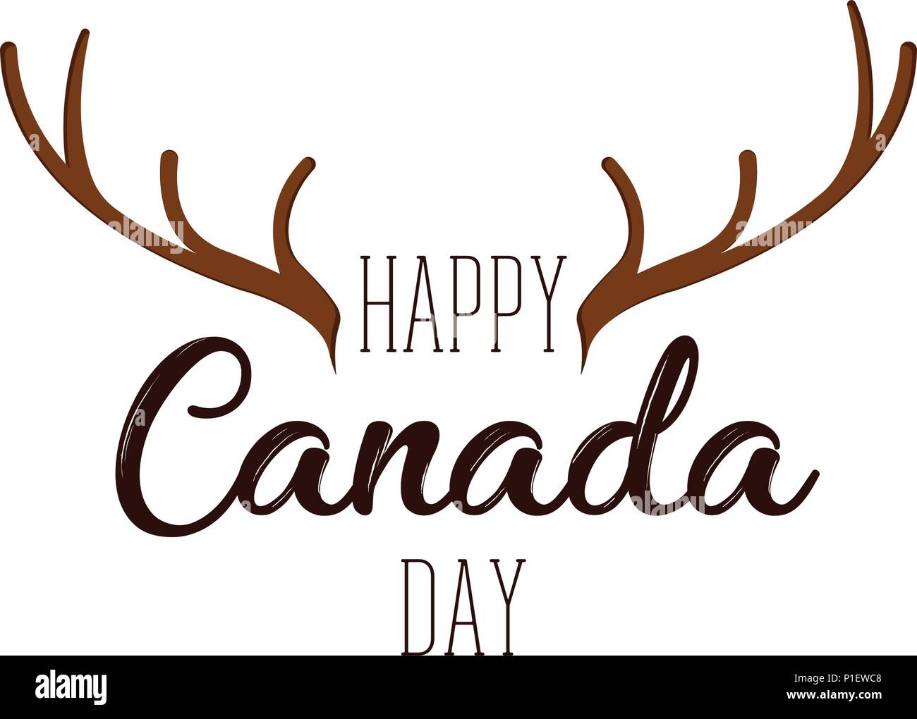 Happy canada day moose hi-res stock photography and images - Alamy