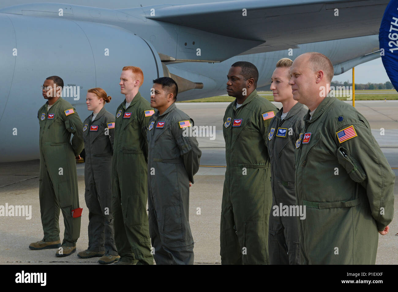 Members of the 375th Aeromedical Evacuation Squadron stand ready to ...